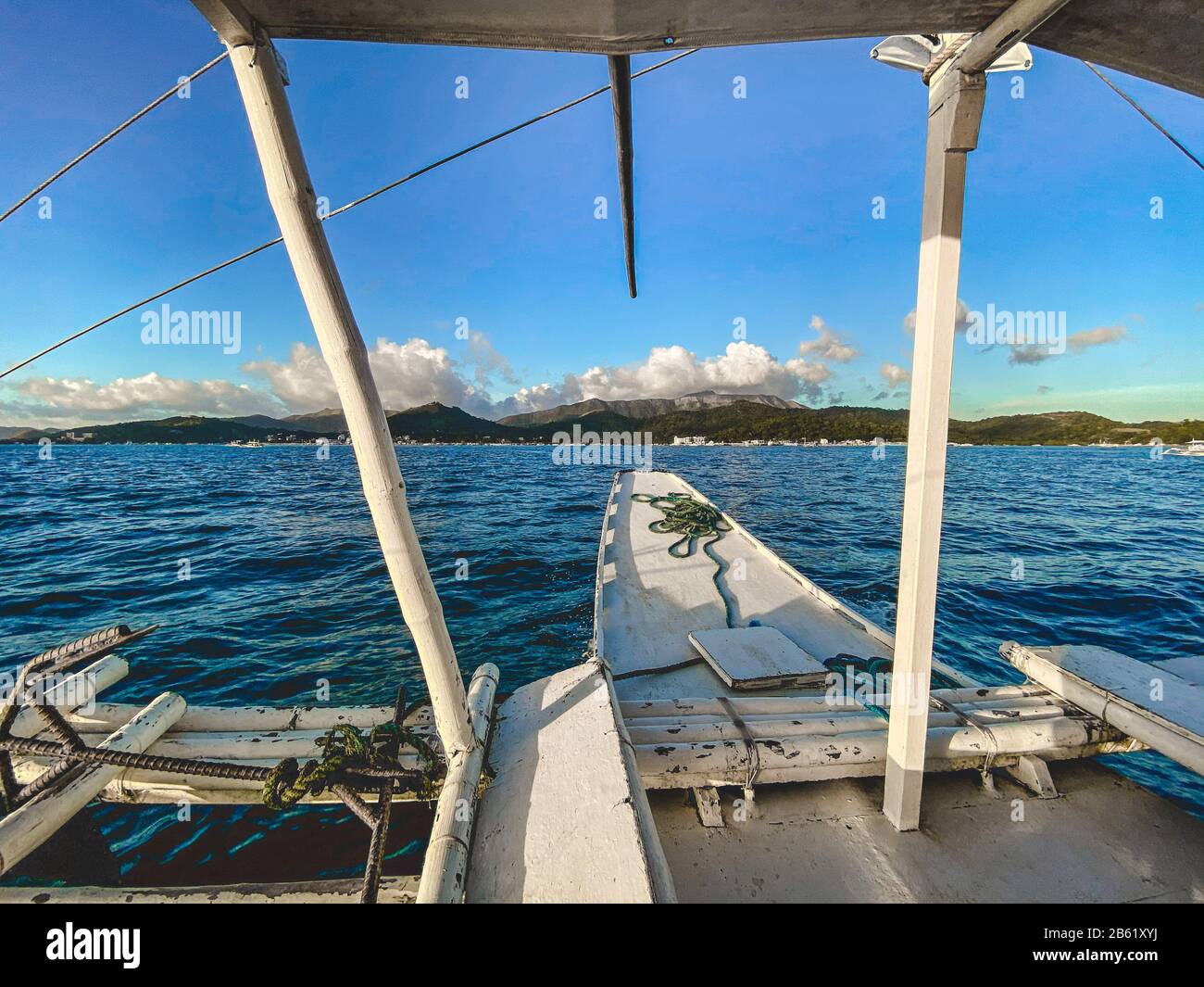 Paraw boat in Coron island in Palawan, Philippines Stock Photo - Alamy