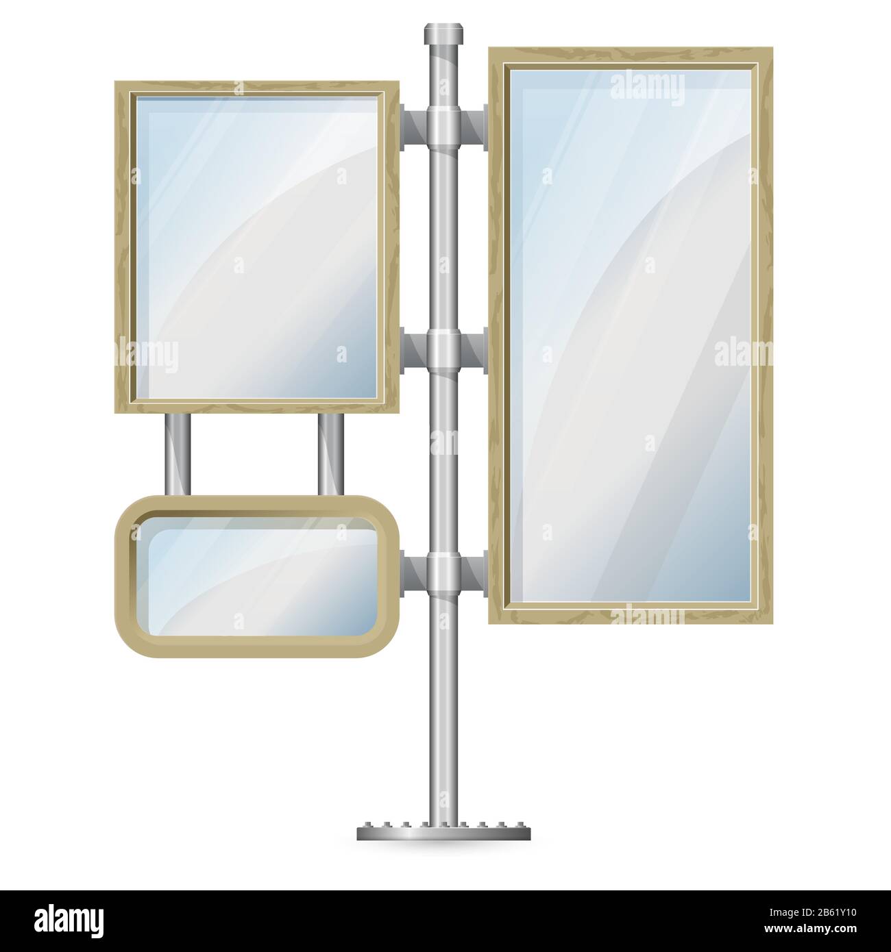 Outdoor advertising light box mock up. 3D Vector illustration Stock ...