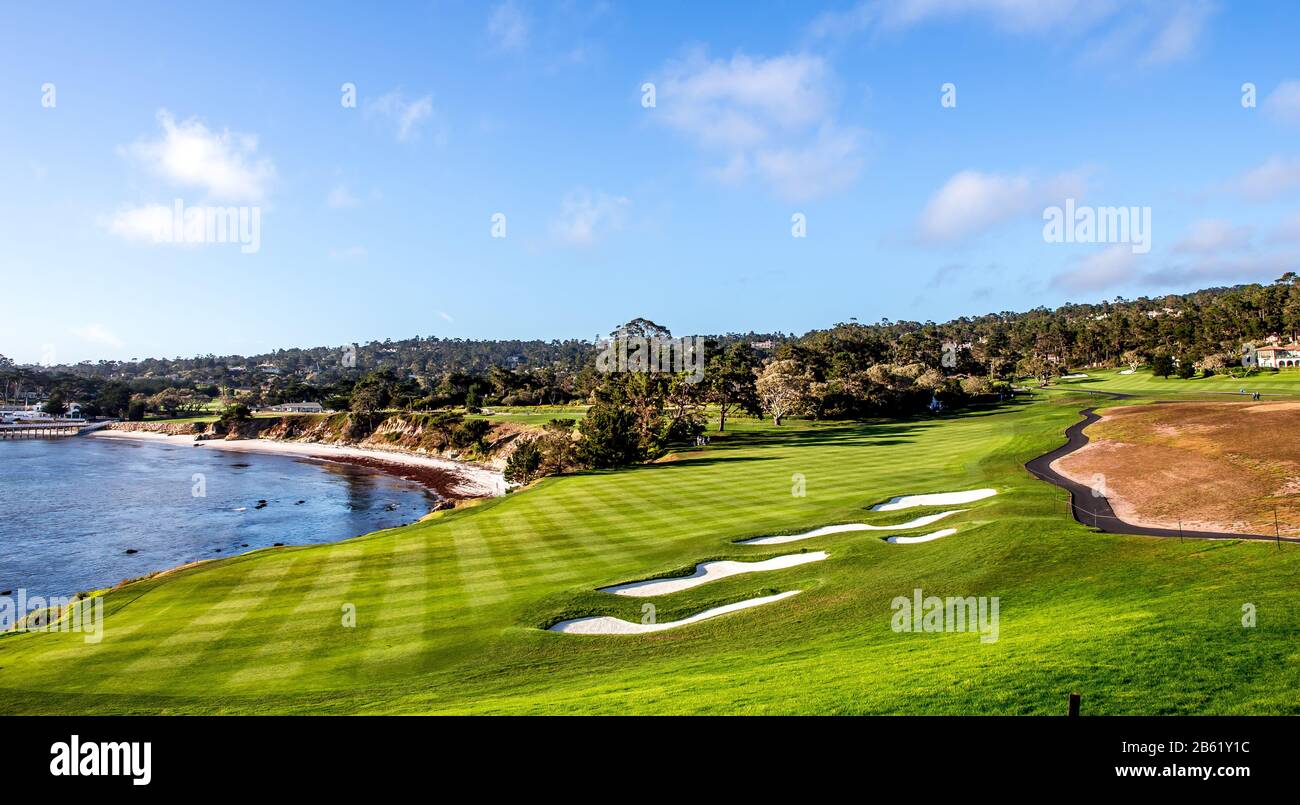 Pebble Beach golf course, Monterey, California, usa Stock Photo - Alamy