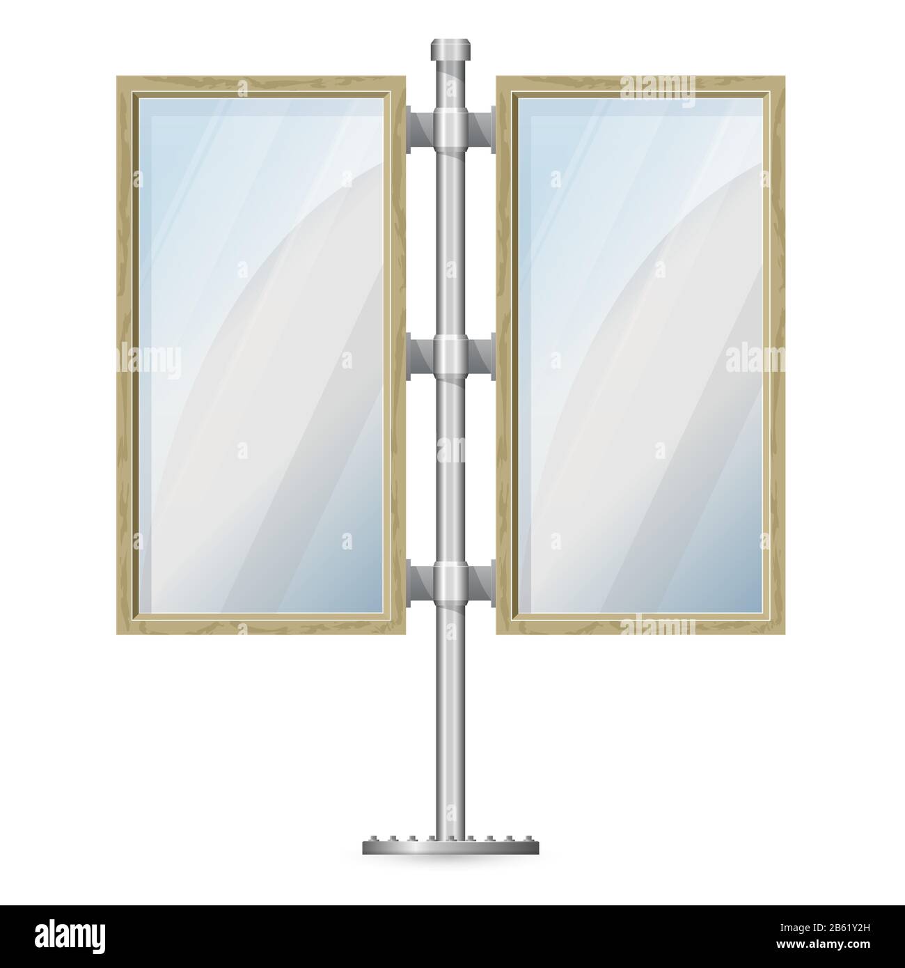 Outdoor advertising light box mock up. 3D Vector illustration Stock ...