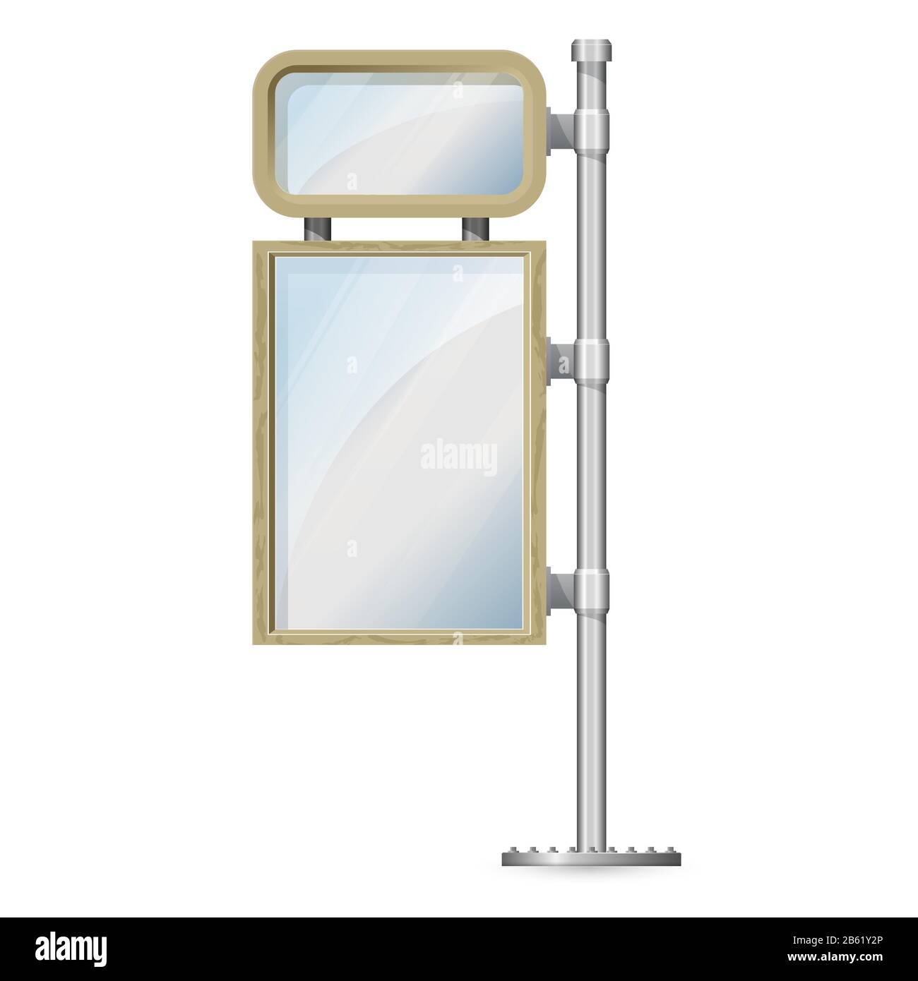 Outdoor advertising light box mock up. 3D Vector illustration Stock ...