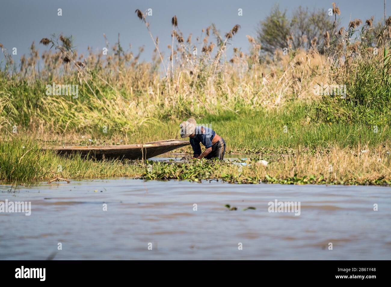 Local people on the boat, Inle lake, Myanmar, Asia Stock Photo - Alamy