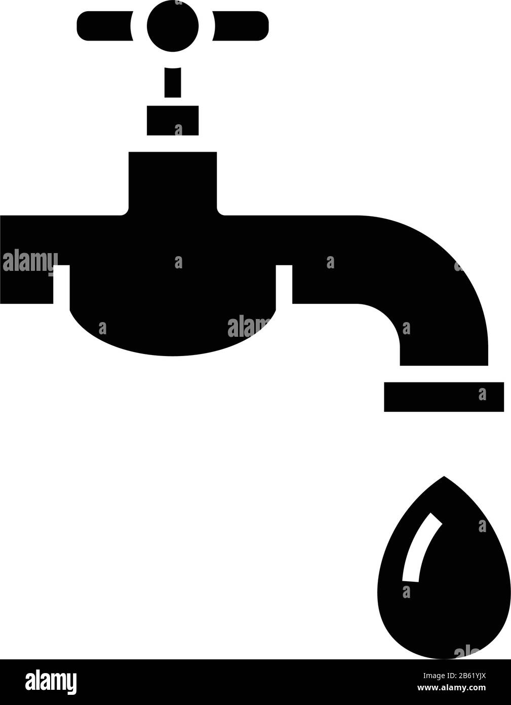 Faucet icon glyph hi-res stock photography and images - Alamy