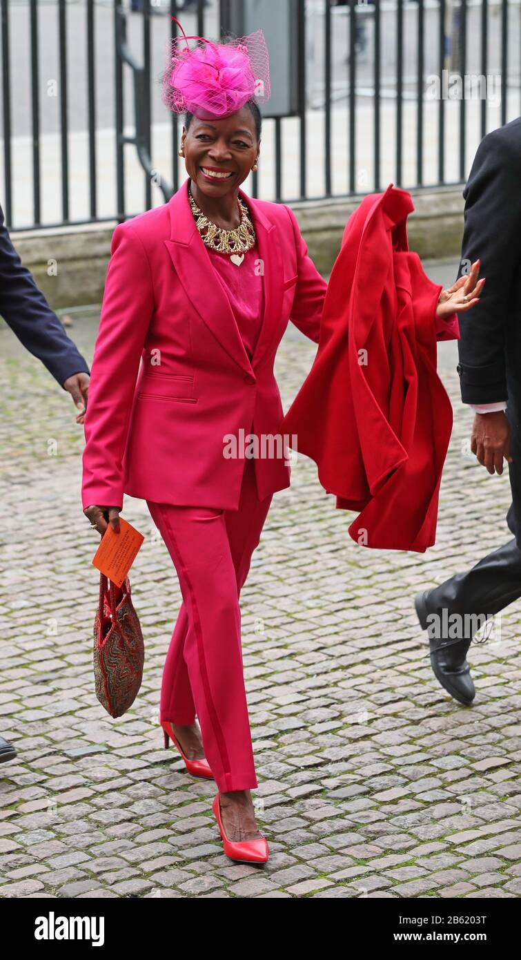 Baroness Floella Benjamin arrives at the Commonwealth Service at ...