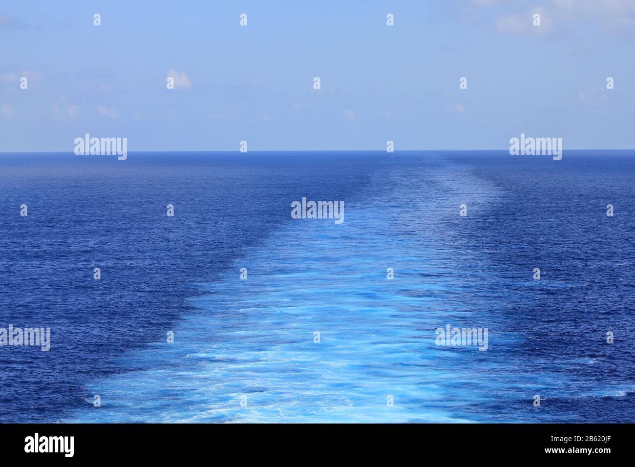 Wake of cruise ship in Atlantic ocean Stock Photo - Alamy