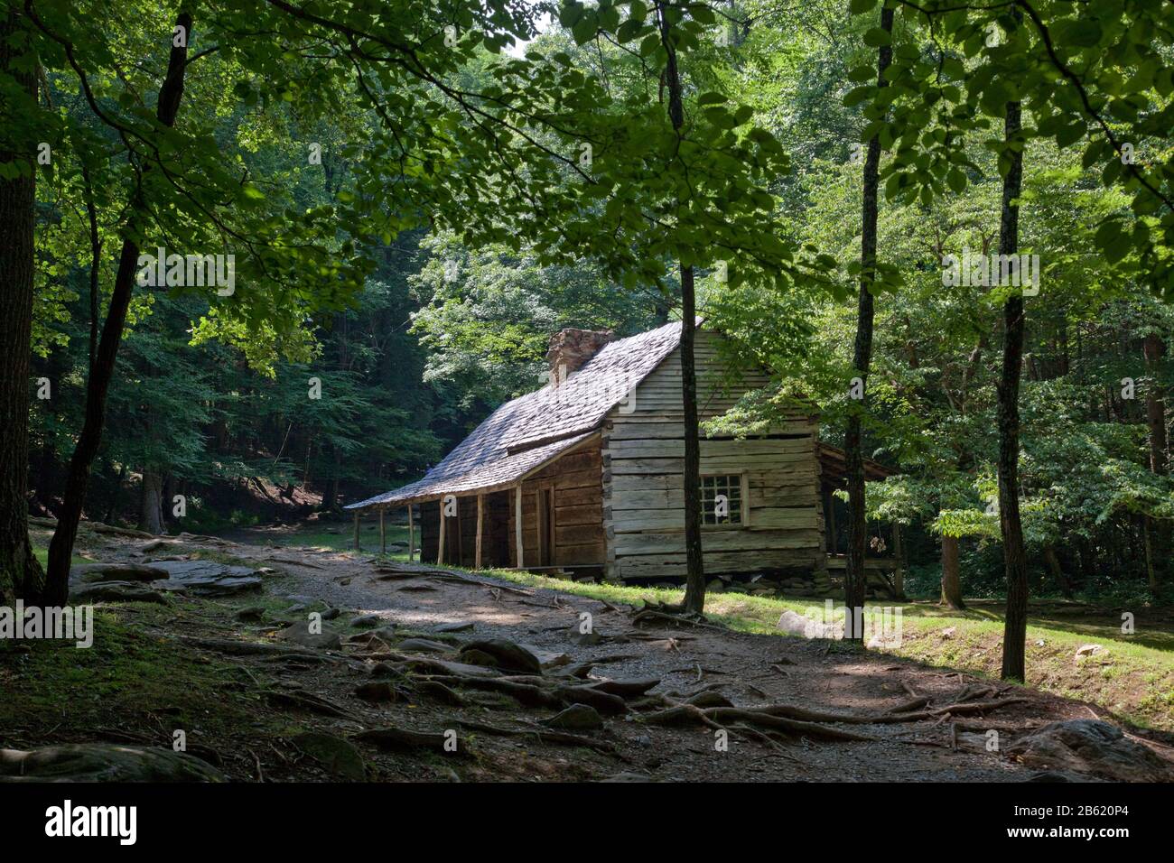 Rustic Log Cabin Stock Photo - Alamy
