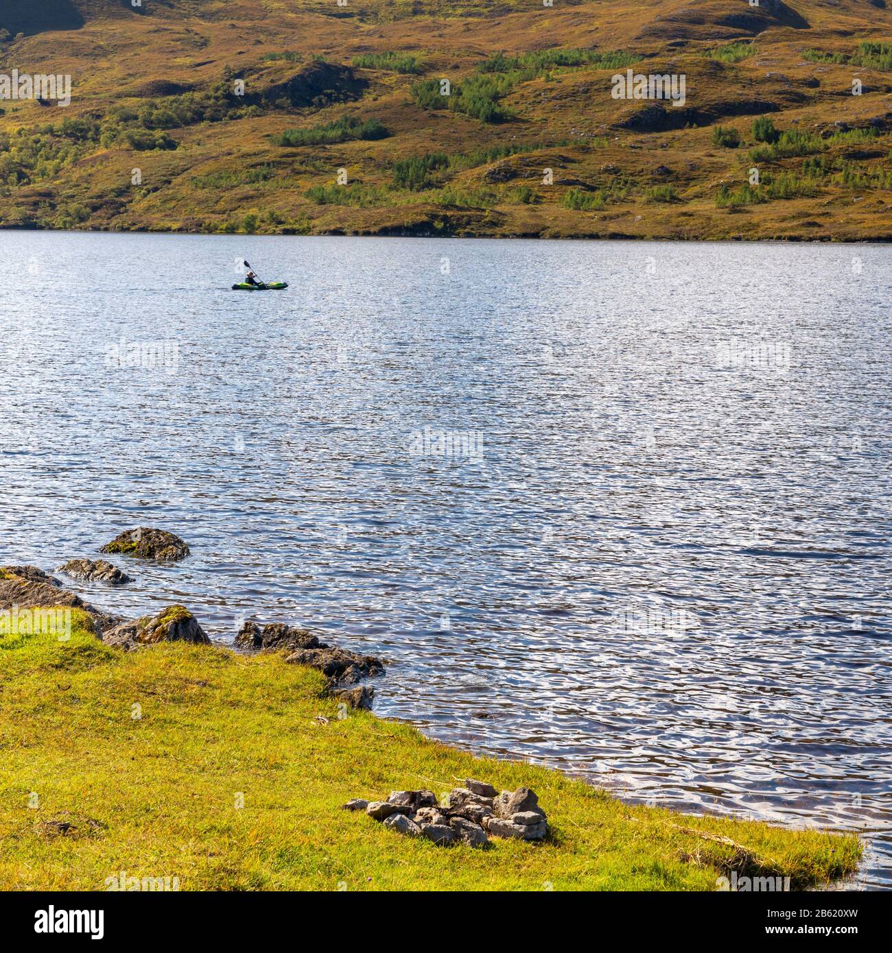 Loch inchnadamph lochinver sutherland scotland hi-res stock photography ...