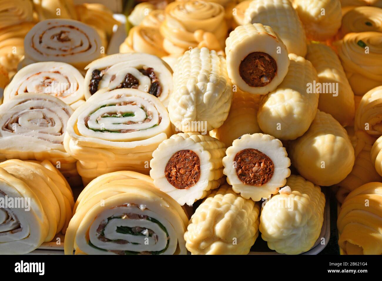 Cheese filled with vegetables and meat Stock Photo - Alamy