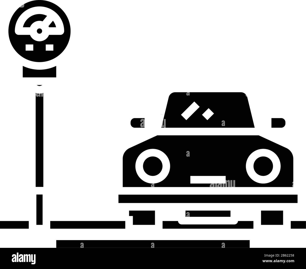 Violation sign black icon, concept illustration, vector flat symbol ...