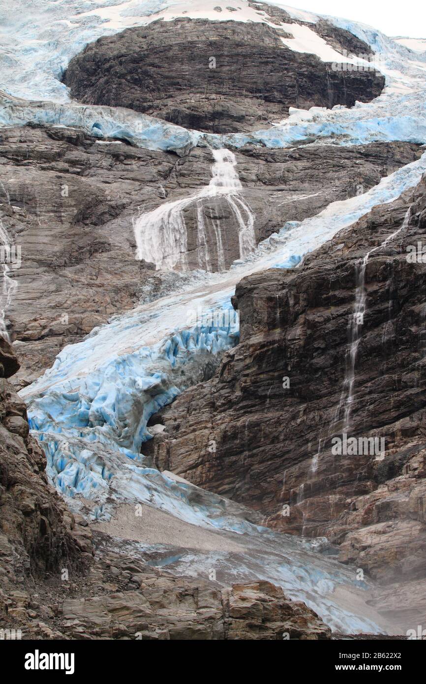 Blue Glacier in Norway Stock Photo - Alamy