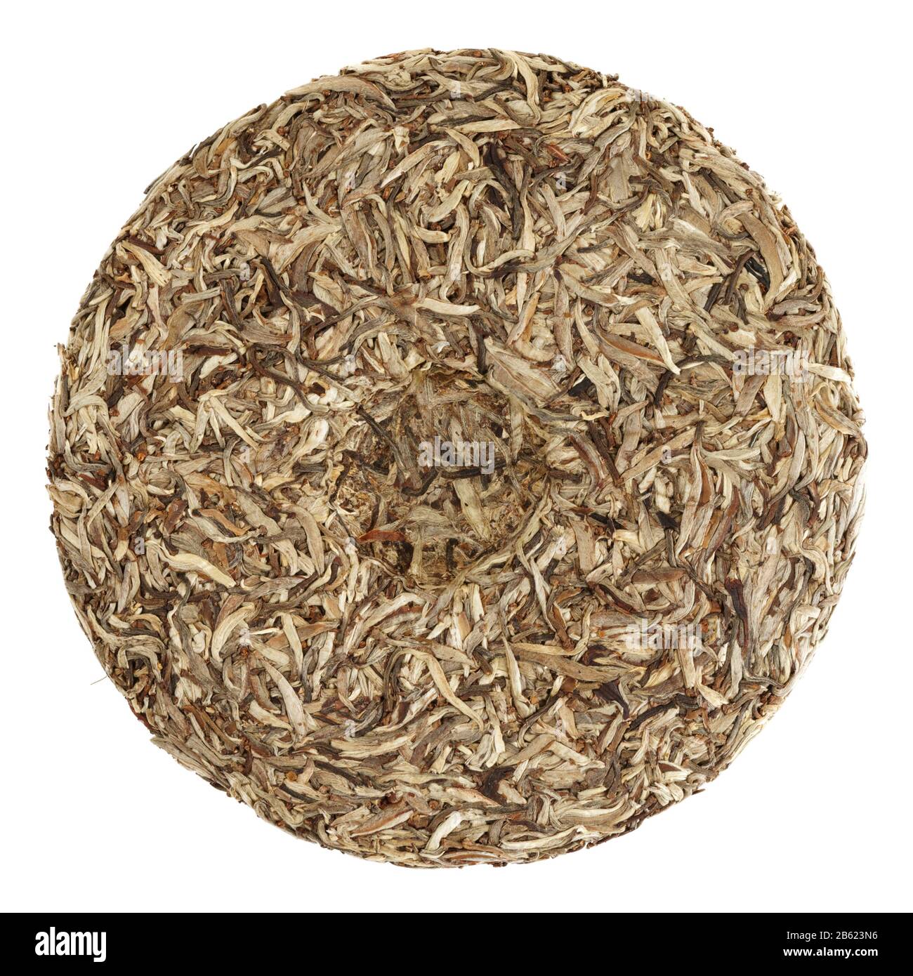 Disc of Chinese pu erh tea isolated on white background Stock Photo - Alamy