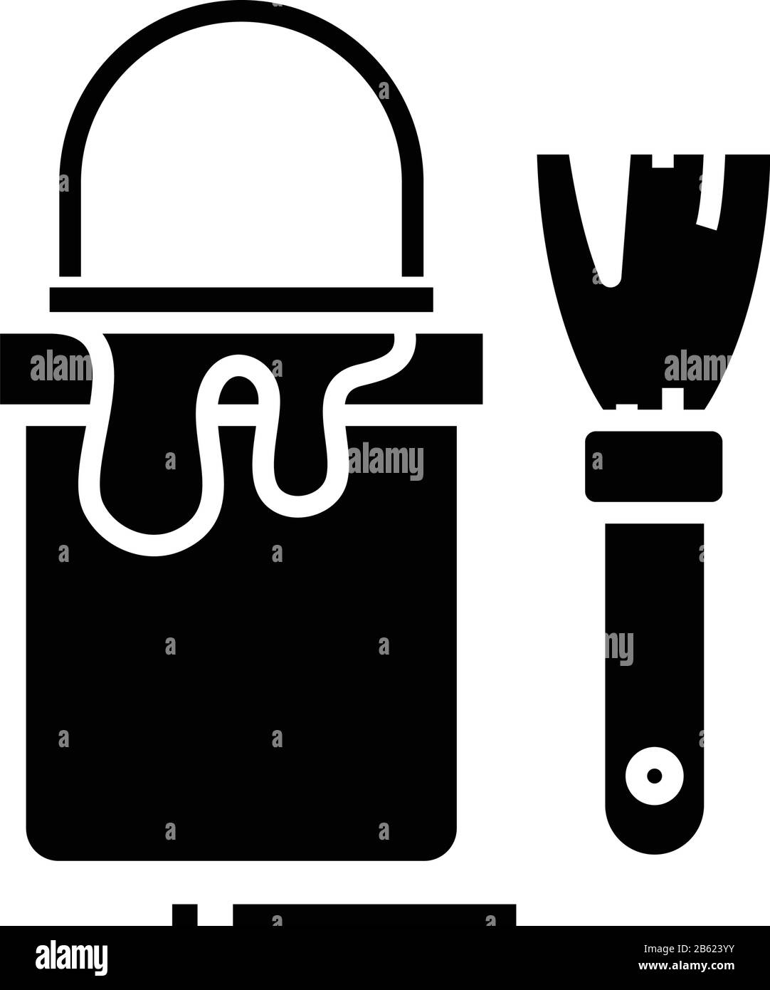 Wall drawing black icon, concept illustration, vector flat symbol ...