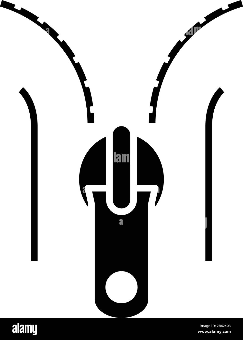 Zipper line icon, concept sign, outline vector illustration, linear symbol Stock Vector Image ...