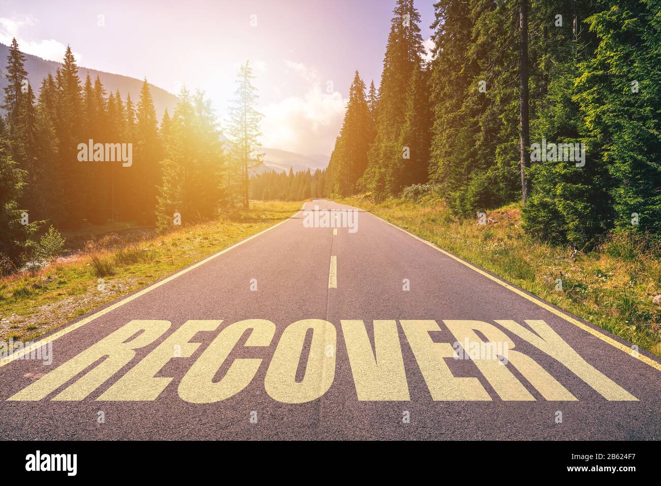 Road to recovery sign hi-res stock photography and images - Alamy