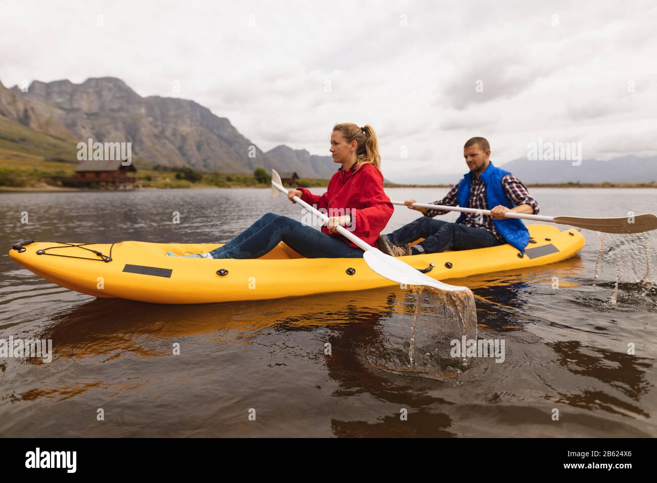 Couple enjoying camping in countryside hi-res stock photography and ...