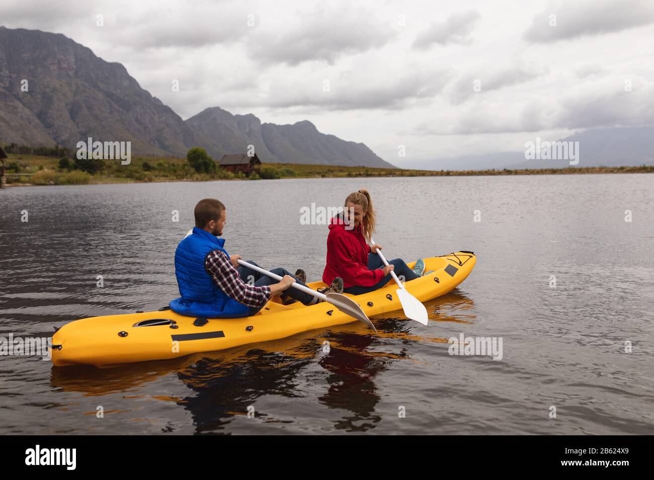 Couple in the kayak hi-res stock photography and images - Alamy