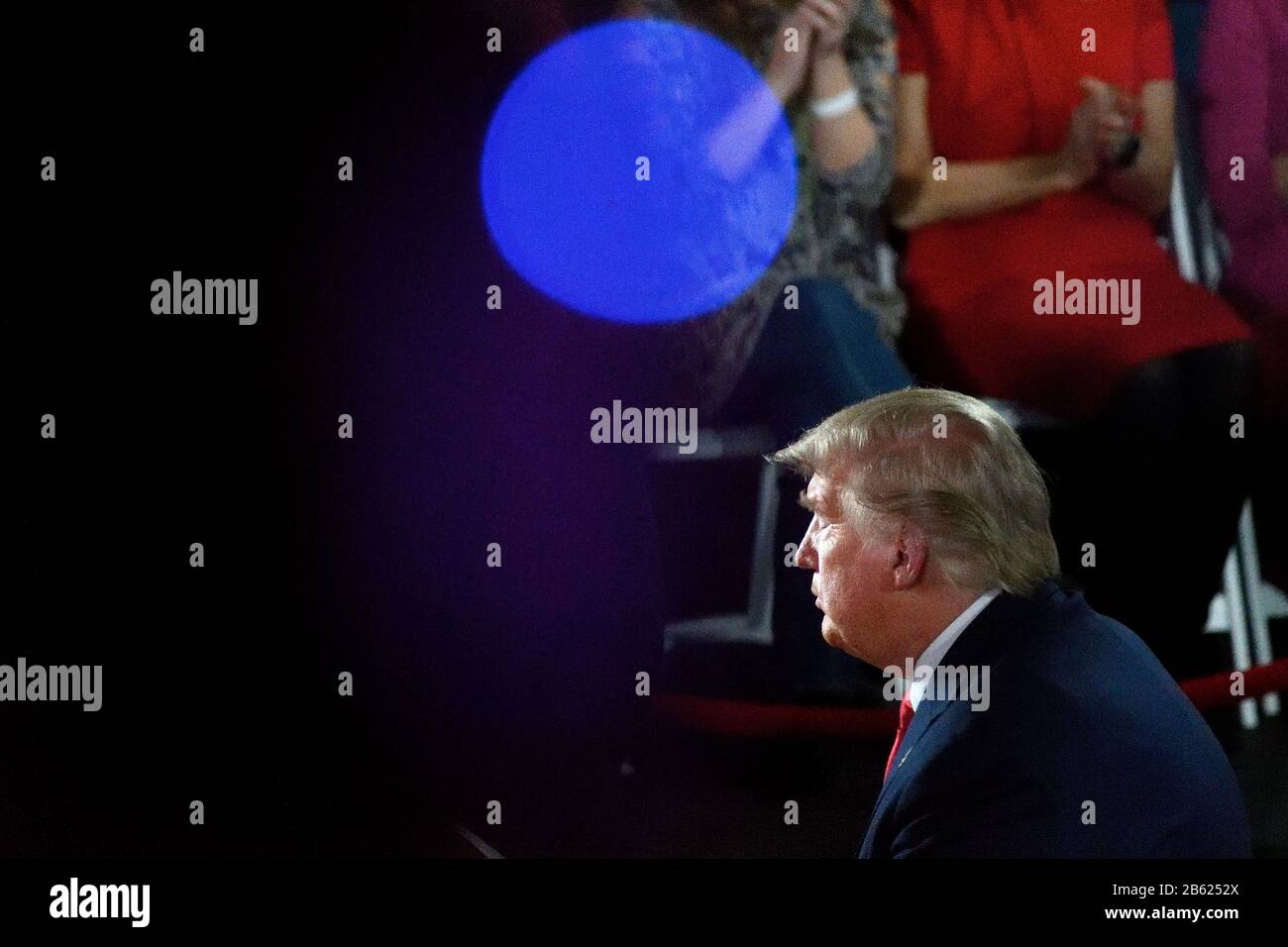 President Donald Trump attends a town hall hosted by FOX News Channel ...