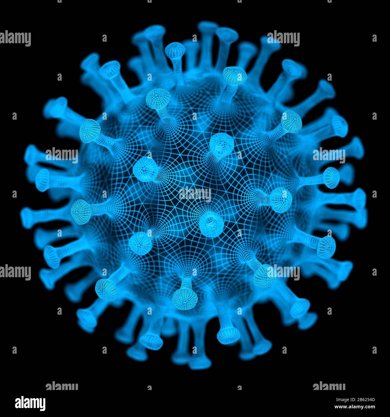 Conceptual illustrative virus. Image of a virus, pathogen with a ...