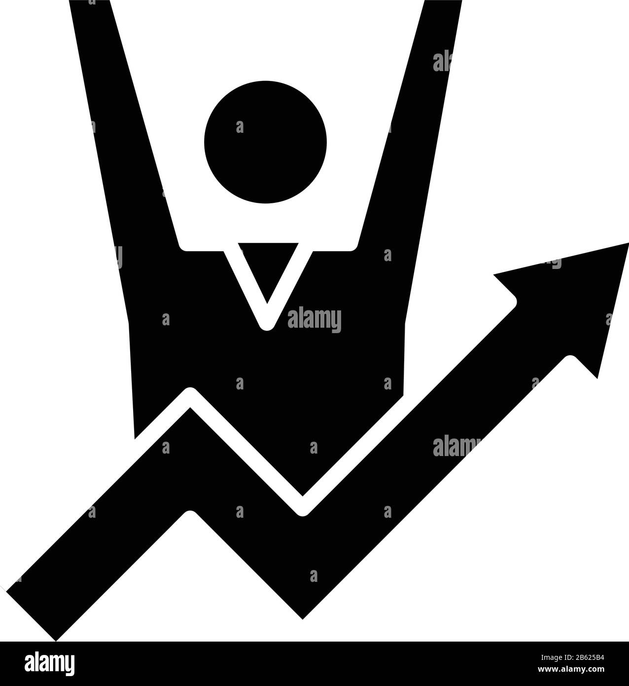 Winner emotion black icon, concept illustration, vector flat symbol ...