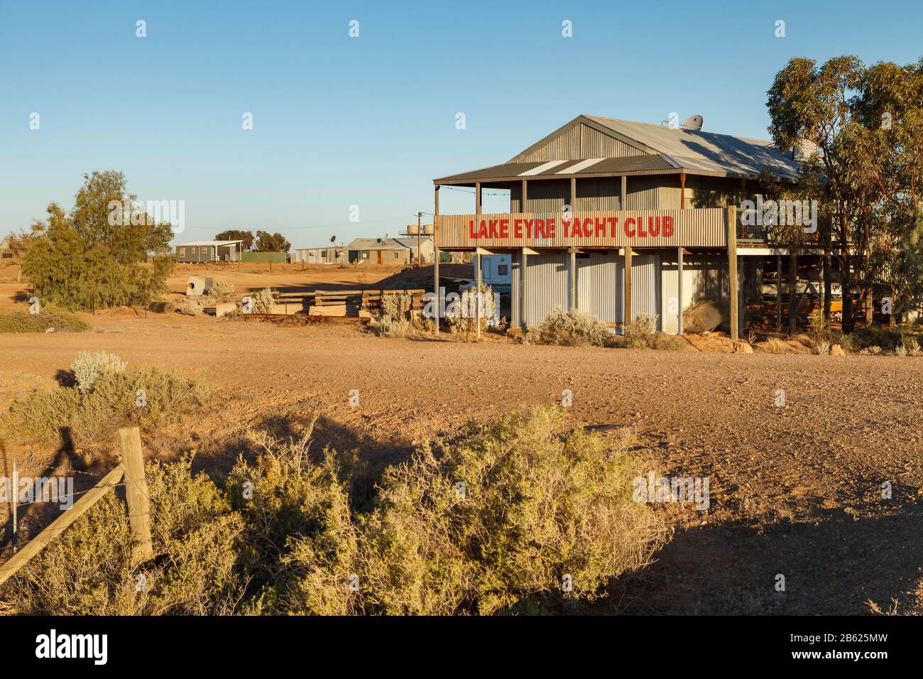 Lake Eyre Yacht Club Marree Australia on sunset Stock Photo - Alamy