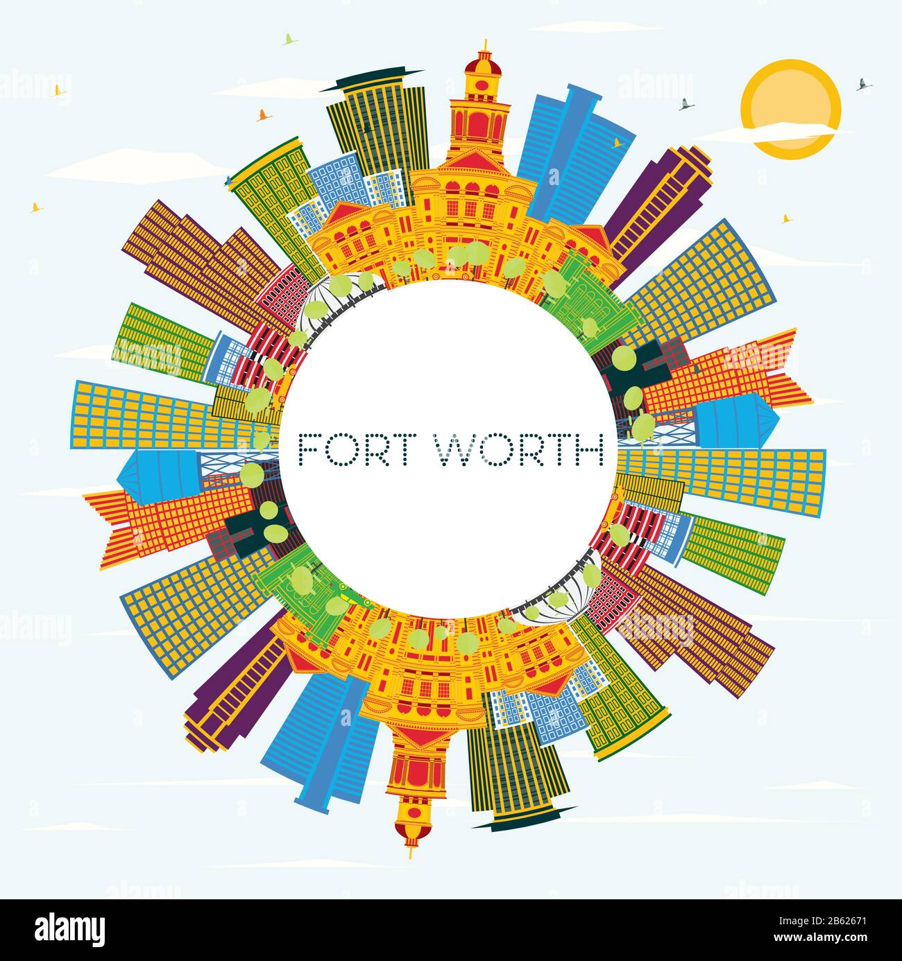 Fort worth texas landscape Stock Vector Images - Alamy