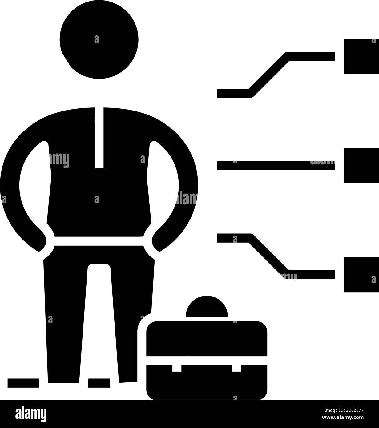 Work task line icon, concept sign, outline vector illustration, linear ...