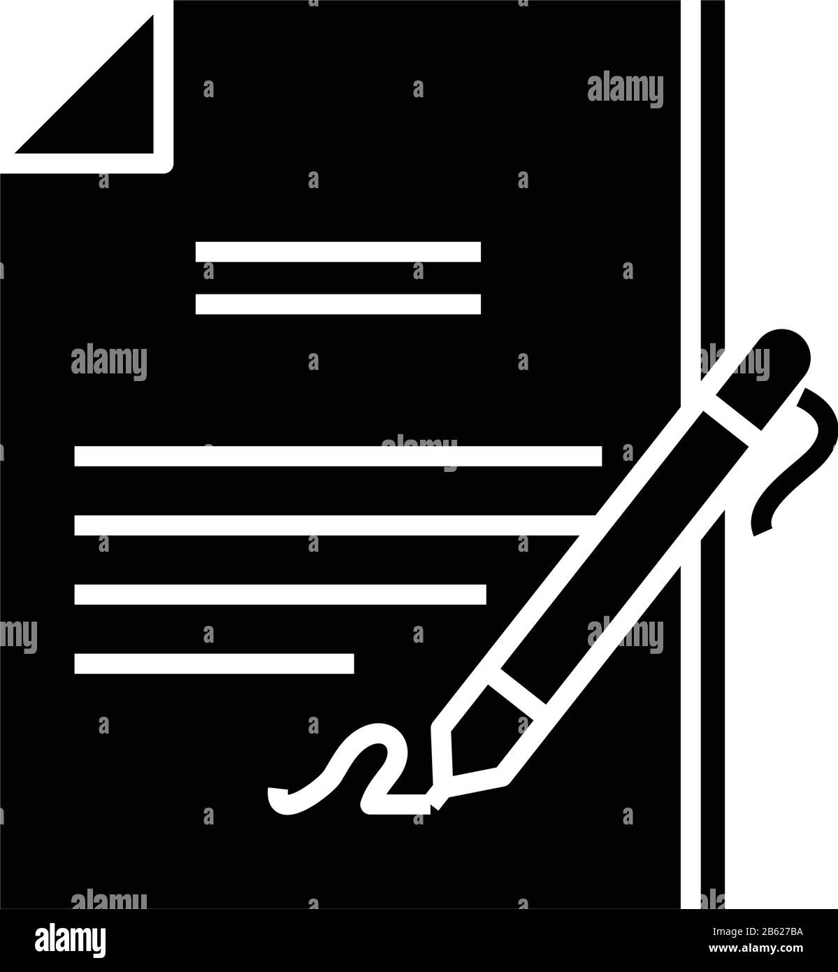 Writing report line icon, concept sign, outline vector illustration ...