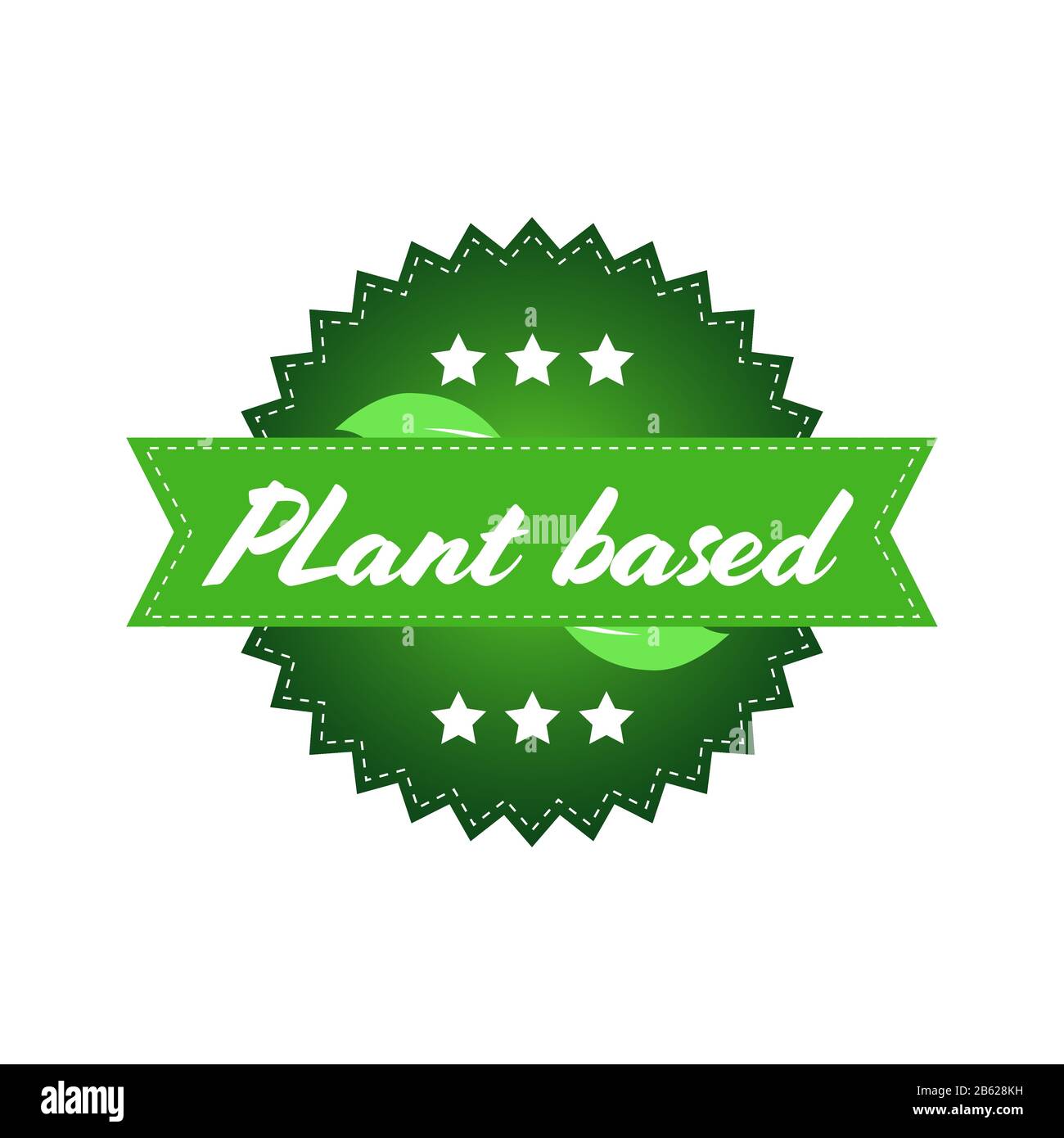 plant based natural product sticker organic healthy vegan market logo ...