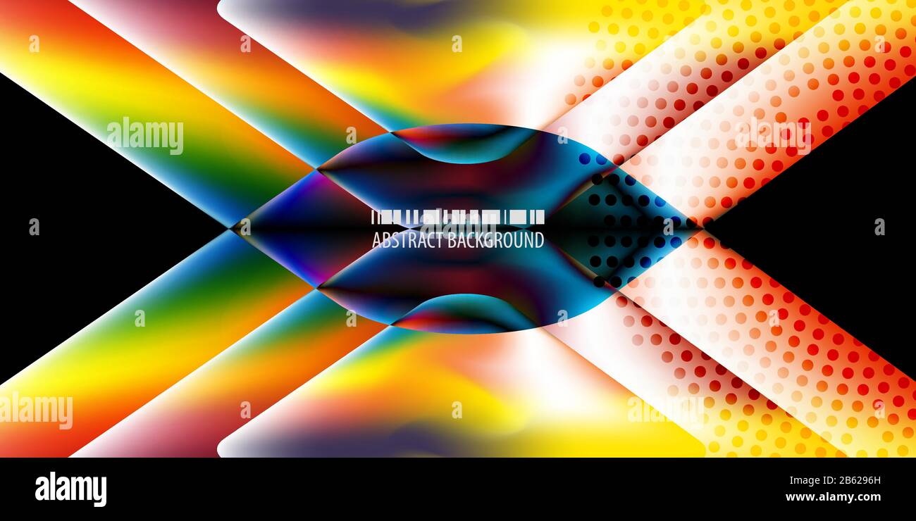 Abstract colorful background template with blended multiple geometric ...
