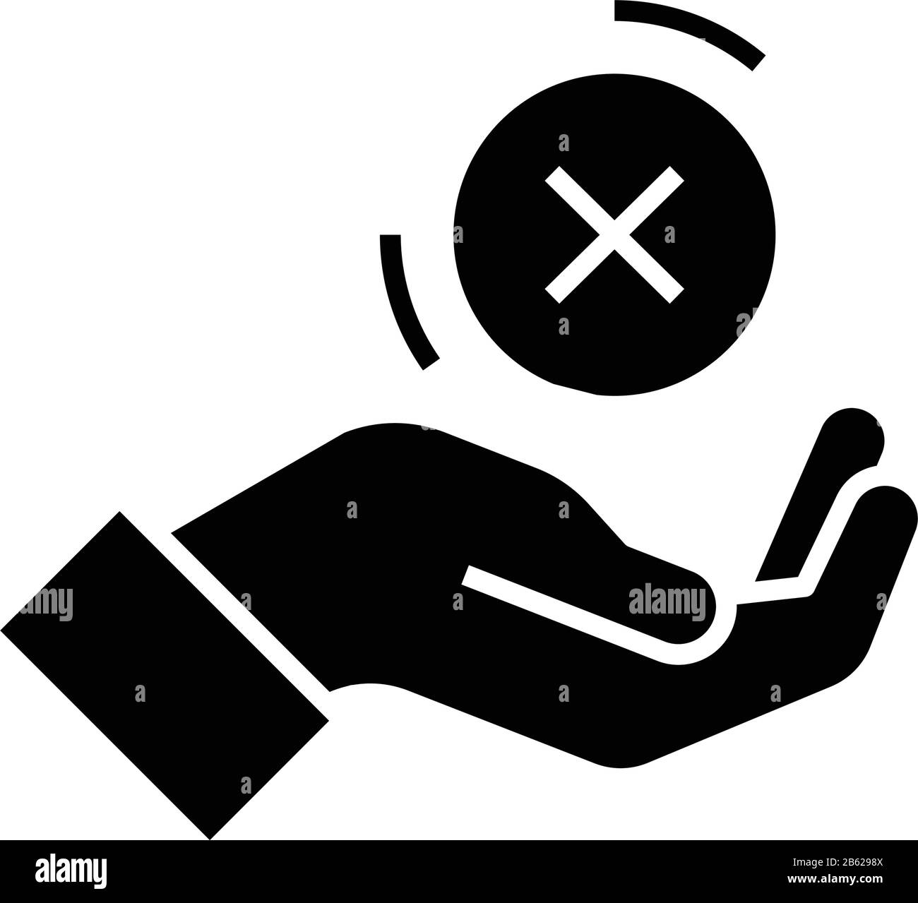 Wrong thing line icon, concept sign, outline vector illustration ...