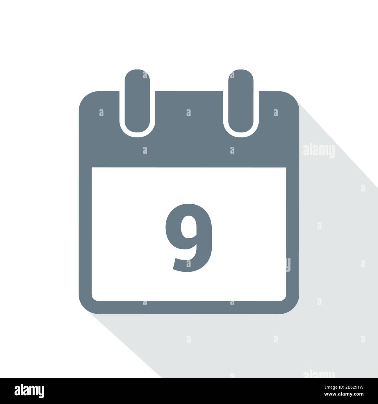 simple calendar icon 9 on white background vector illustration EPS10 ...