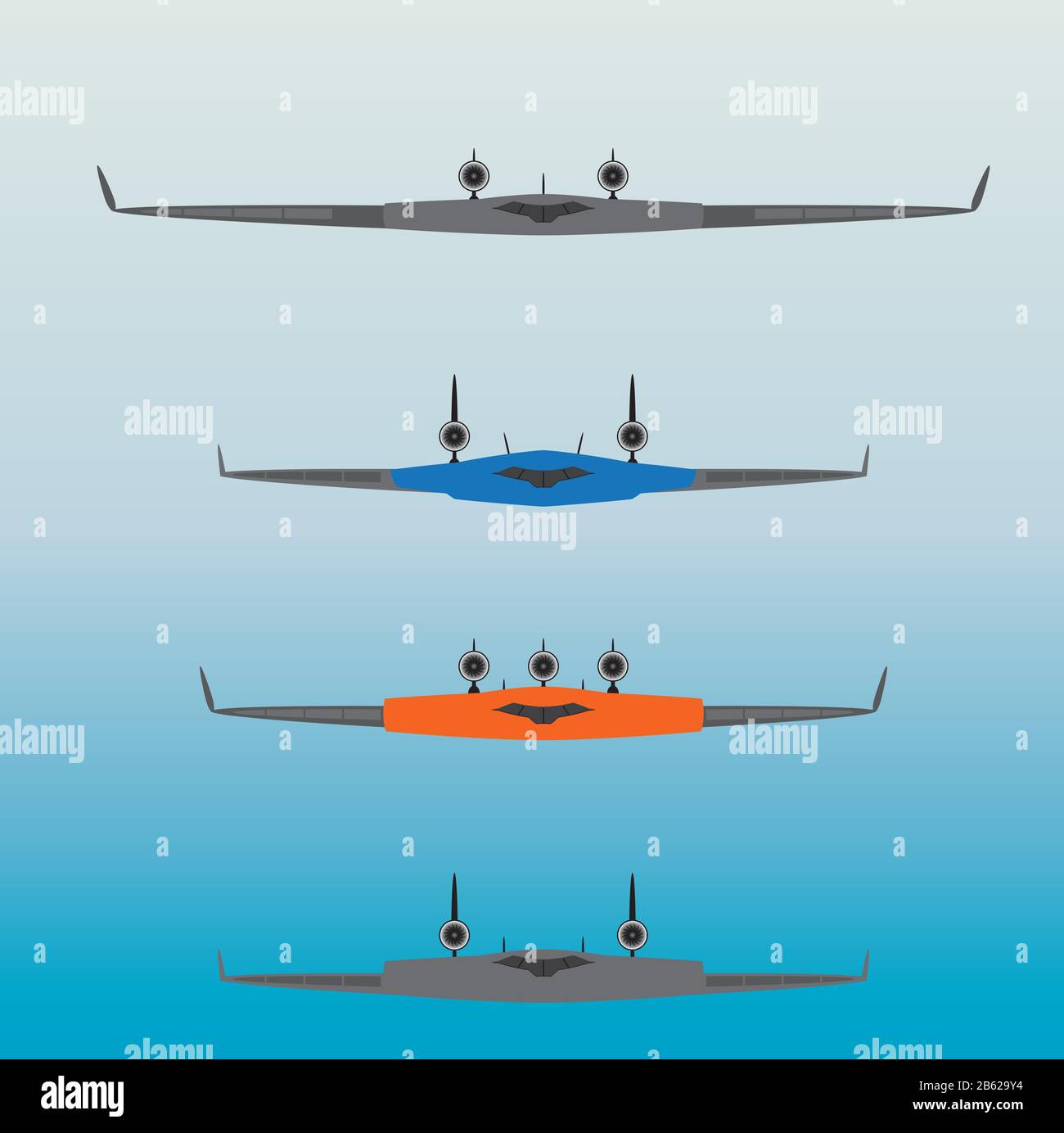 blended wing Passenger Airplane Vector Stock Vector Image & Art - Alamy