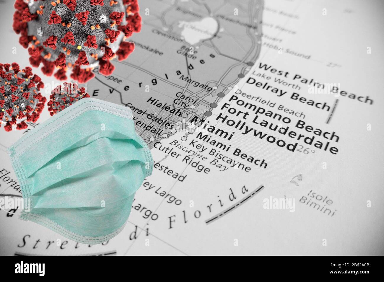Florida map coronavirus hi-res stock photography and images - Alamy