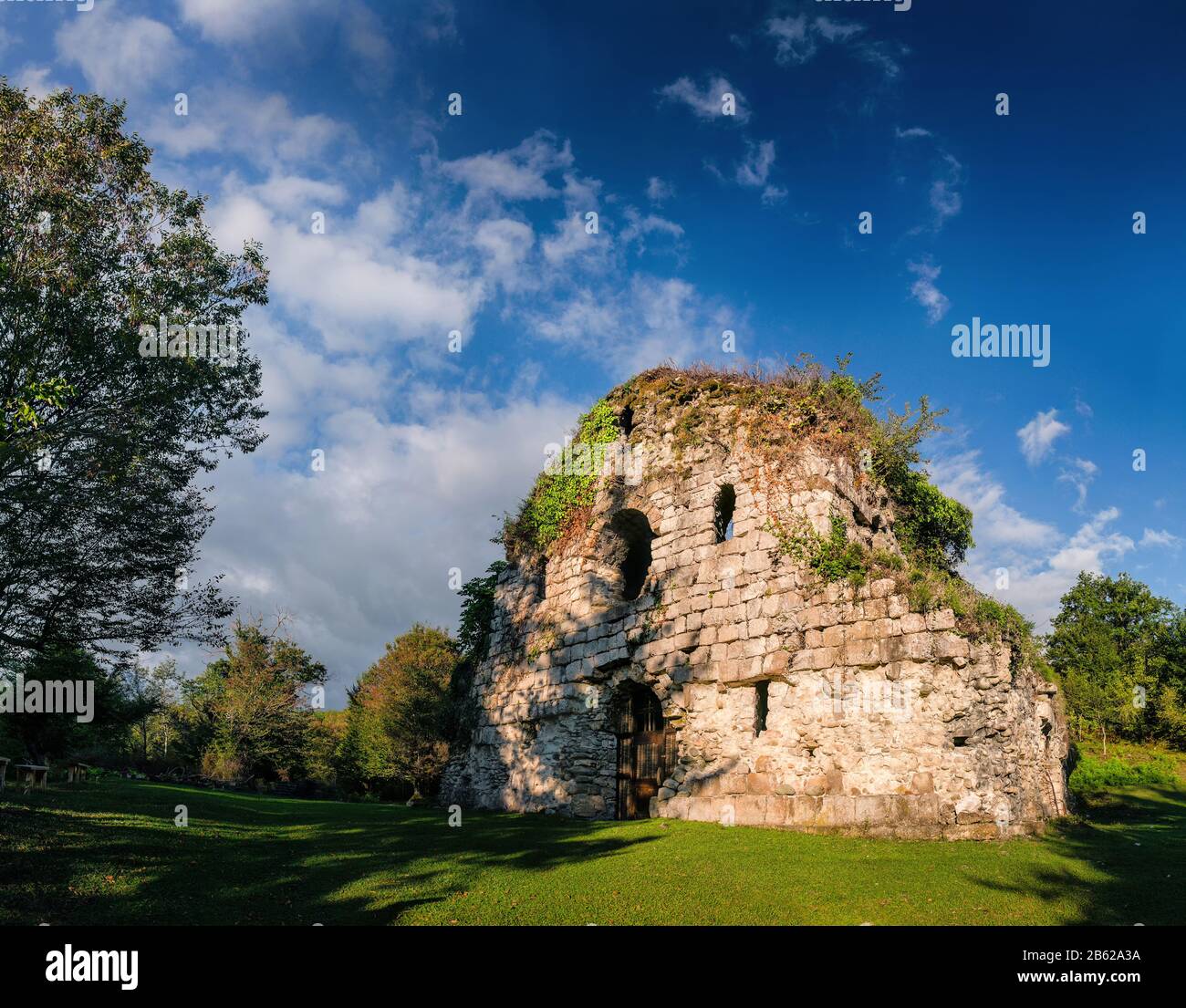 Ancient overgrown stone temple in Abkhazia Stock Photo - Alamy