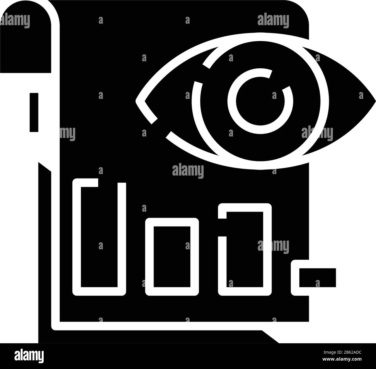 View chart black icon, concept illustration, vector flat symbol, glyph ...
