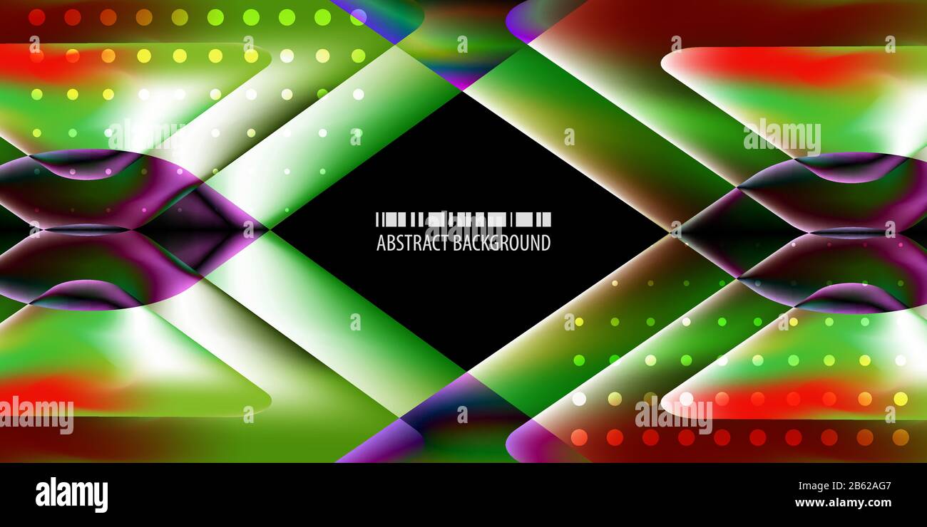 Abstract colorful background template with blended multiple geometric ...