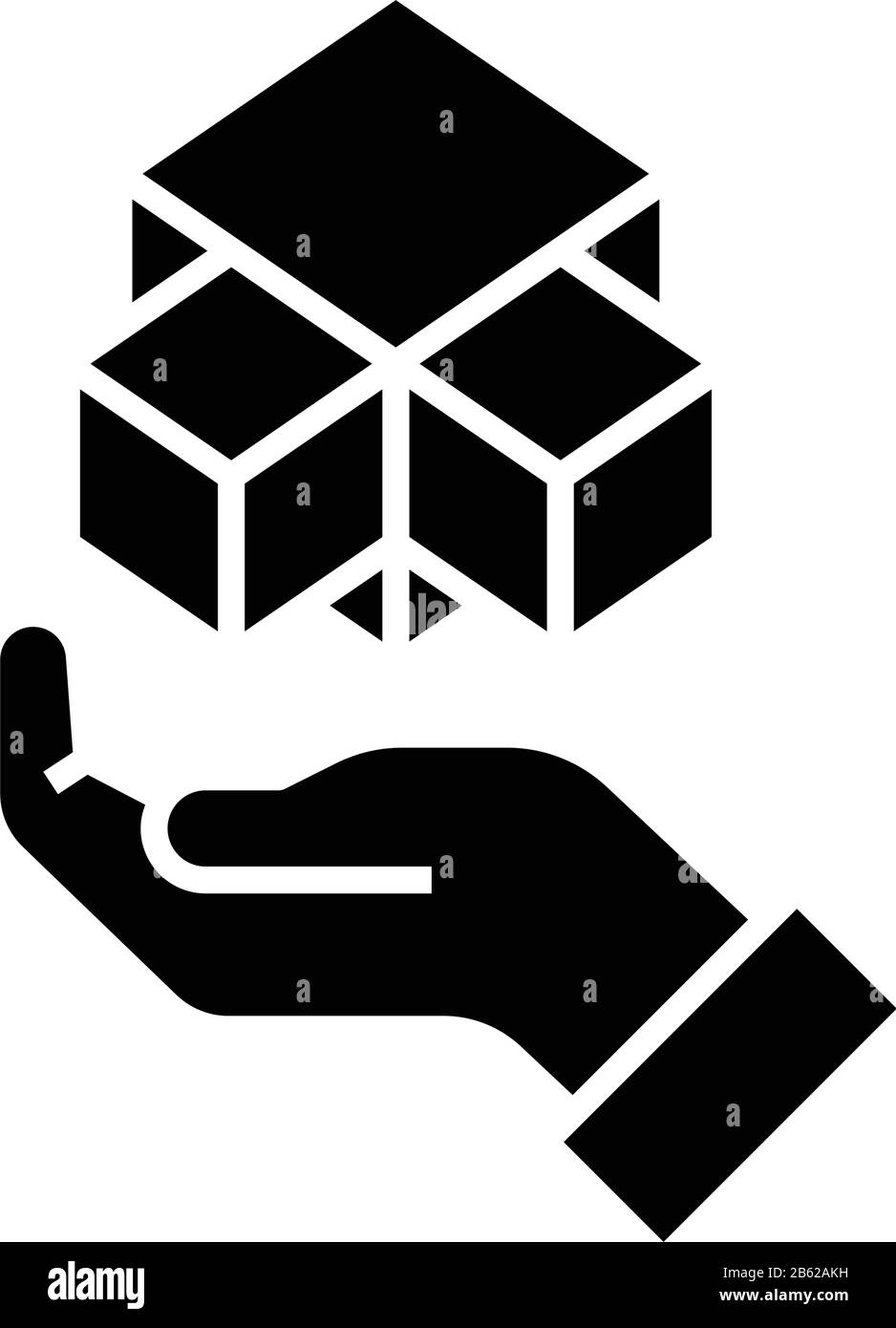 Units connection black icon, concept illustration, vector flat symbol ...