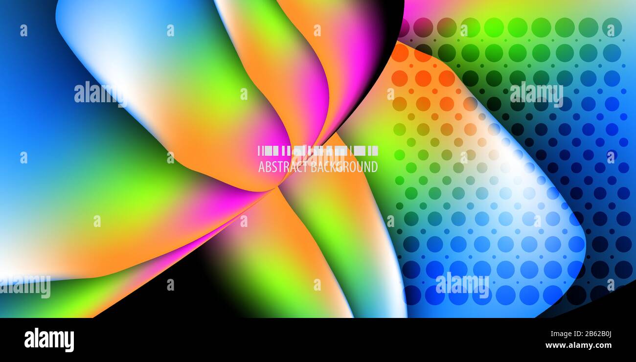 Abstract colorful background template with blended multiple geometric ...