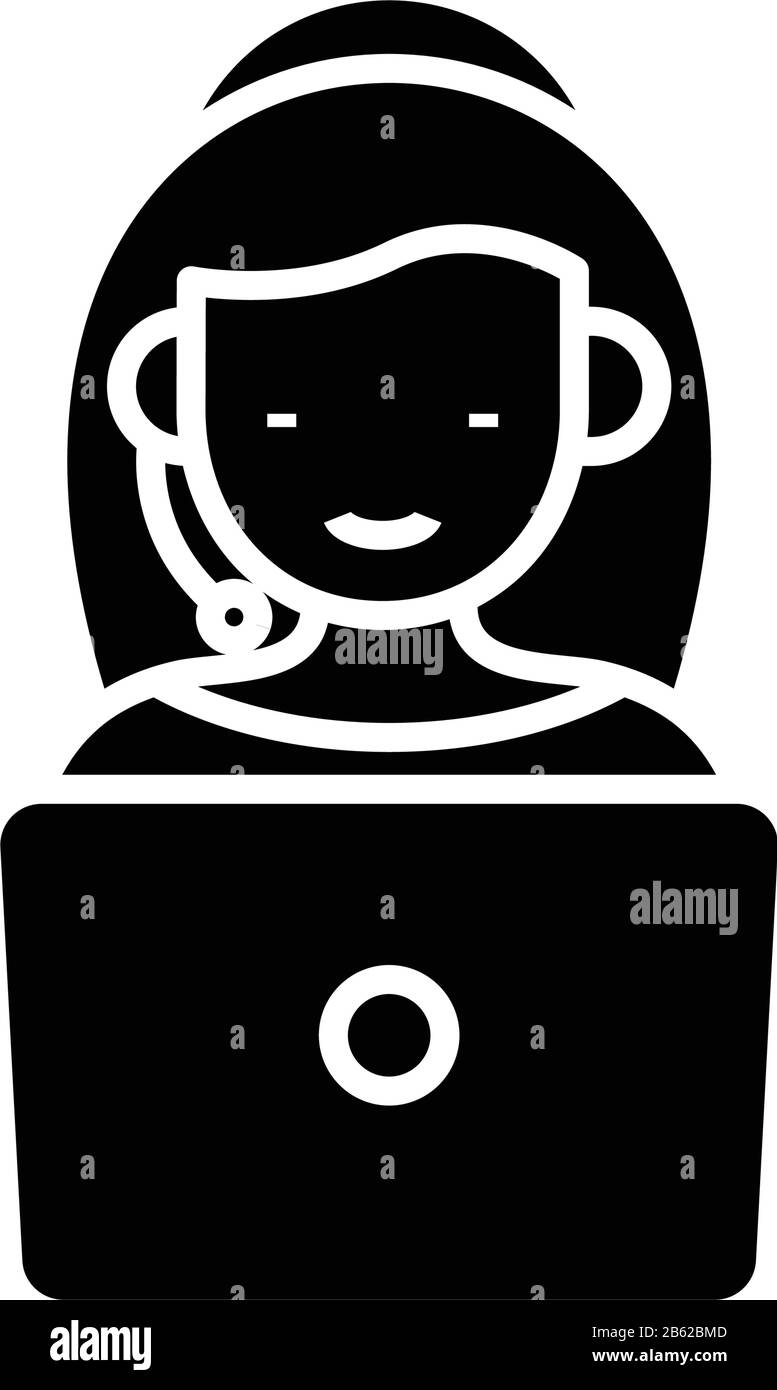 Working men line icon, concept sign, outline vector illustration ...