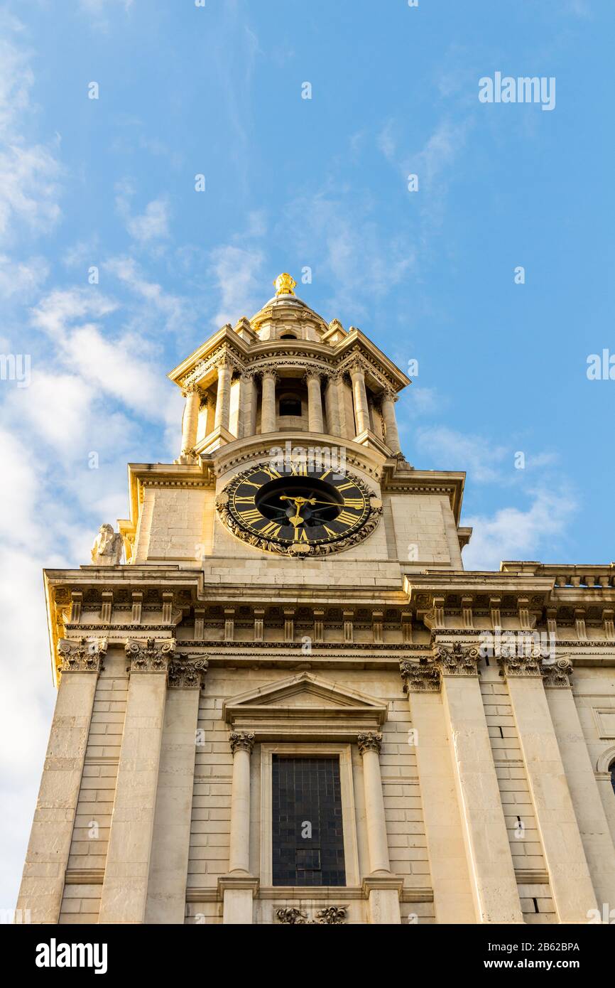 St Pauls Cathedral clock and clock tower.London, England Stock Photo ...