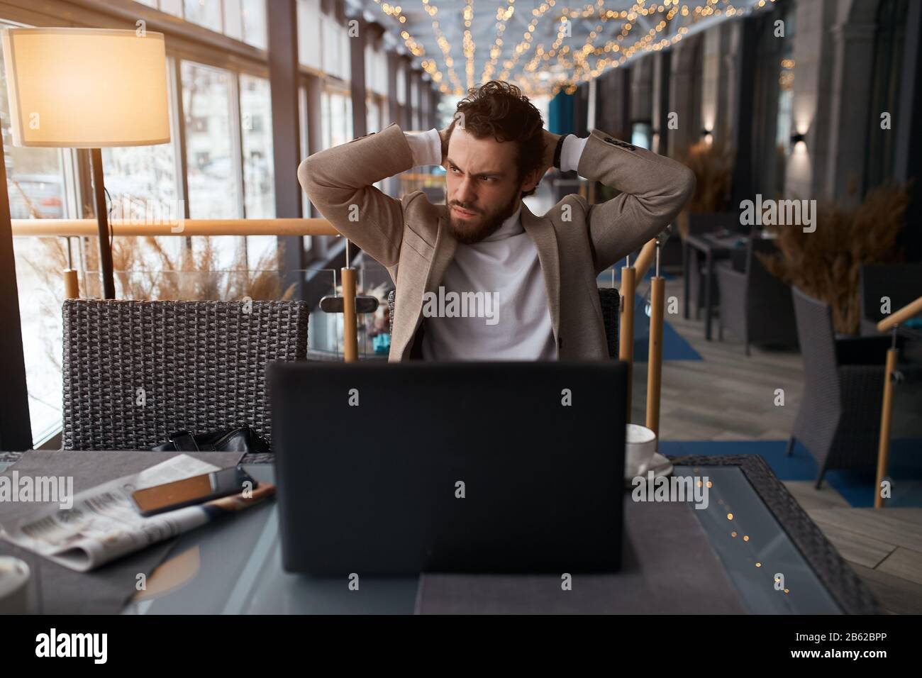 frustrated unhappy sad man isn't satisfied with company work, guy ...