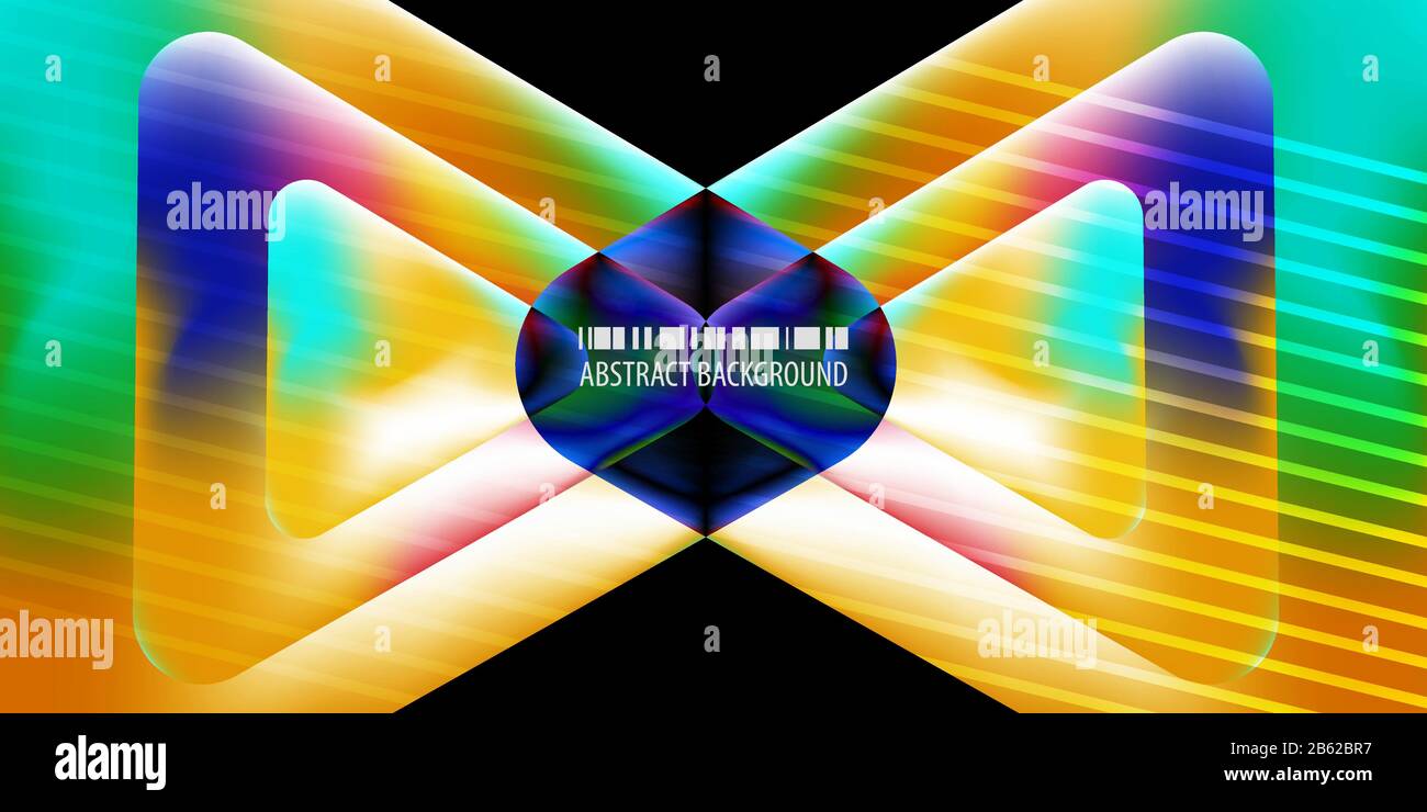 Abstract colorful background template with blended multiple geometric ...