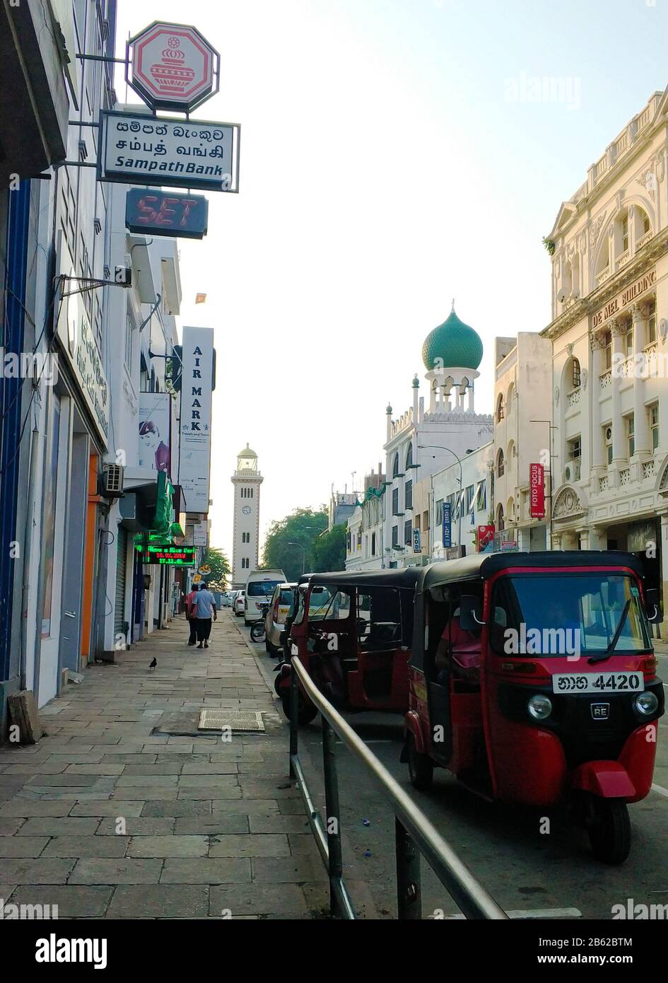 tourist attraction colombo tower clock lighthouse Stock Photo - Alamy