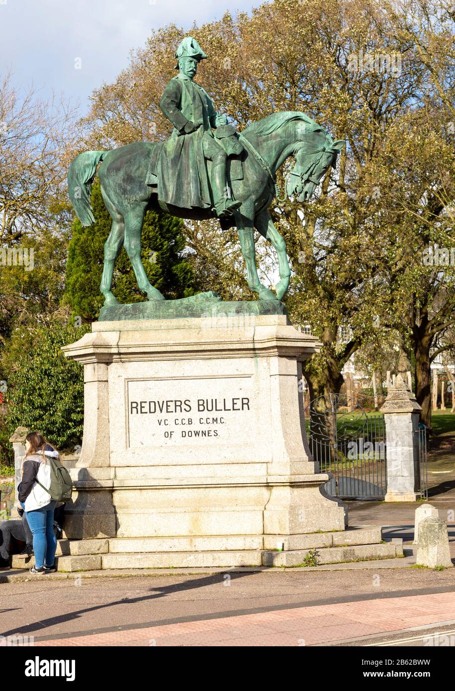 Equestrian bronze statue Redvers Buller ( 1839-1908) on horse, Exeter ...