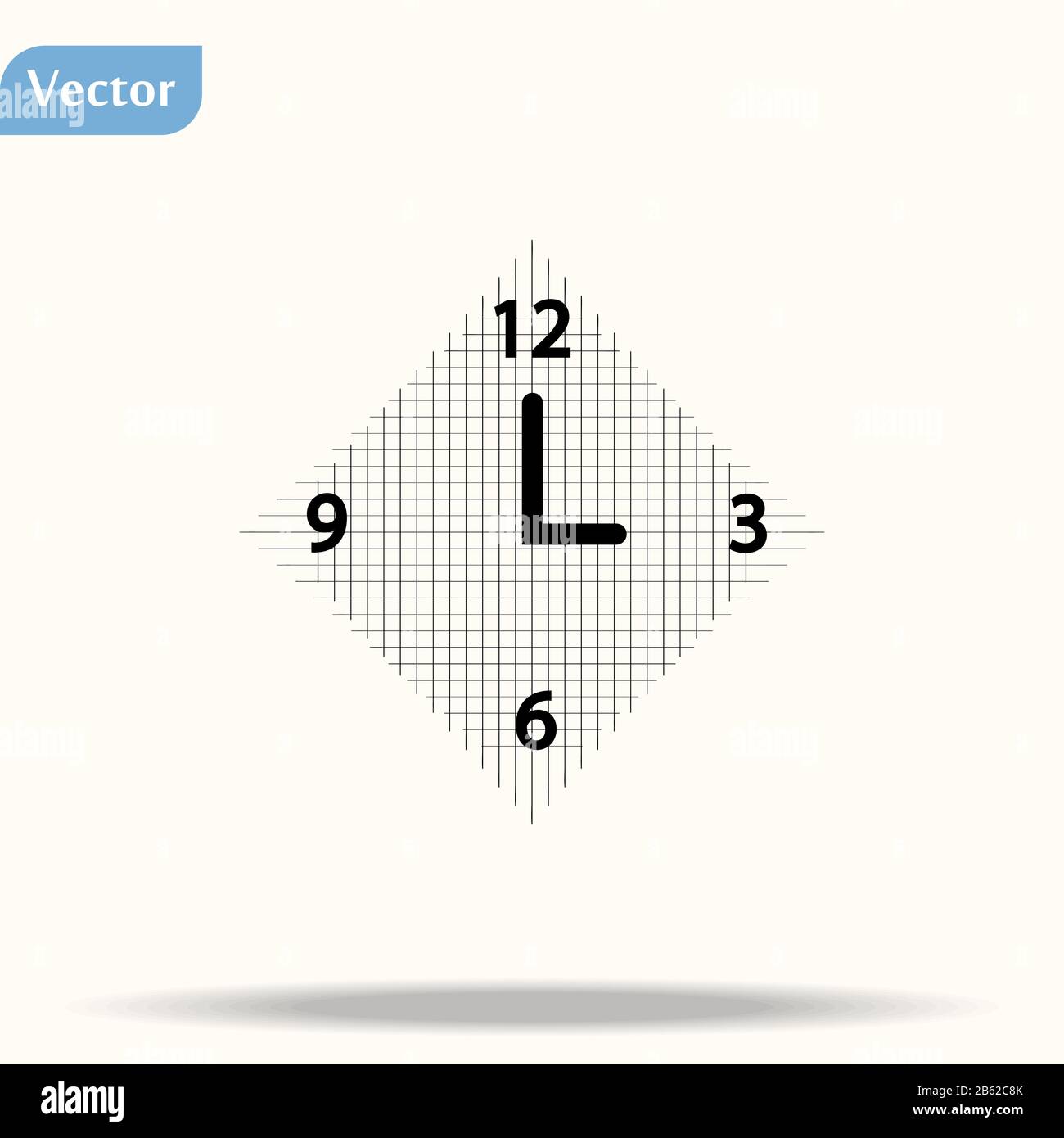 Clock Icon in trendy flat style isolated on white background. Time ...