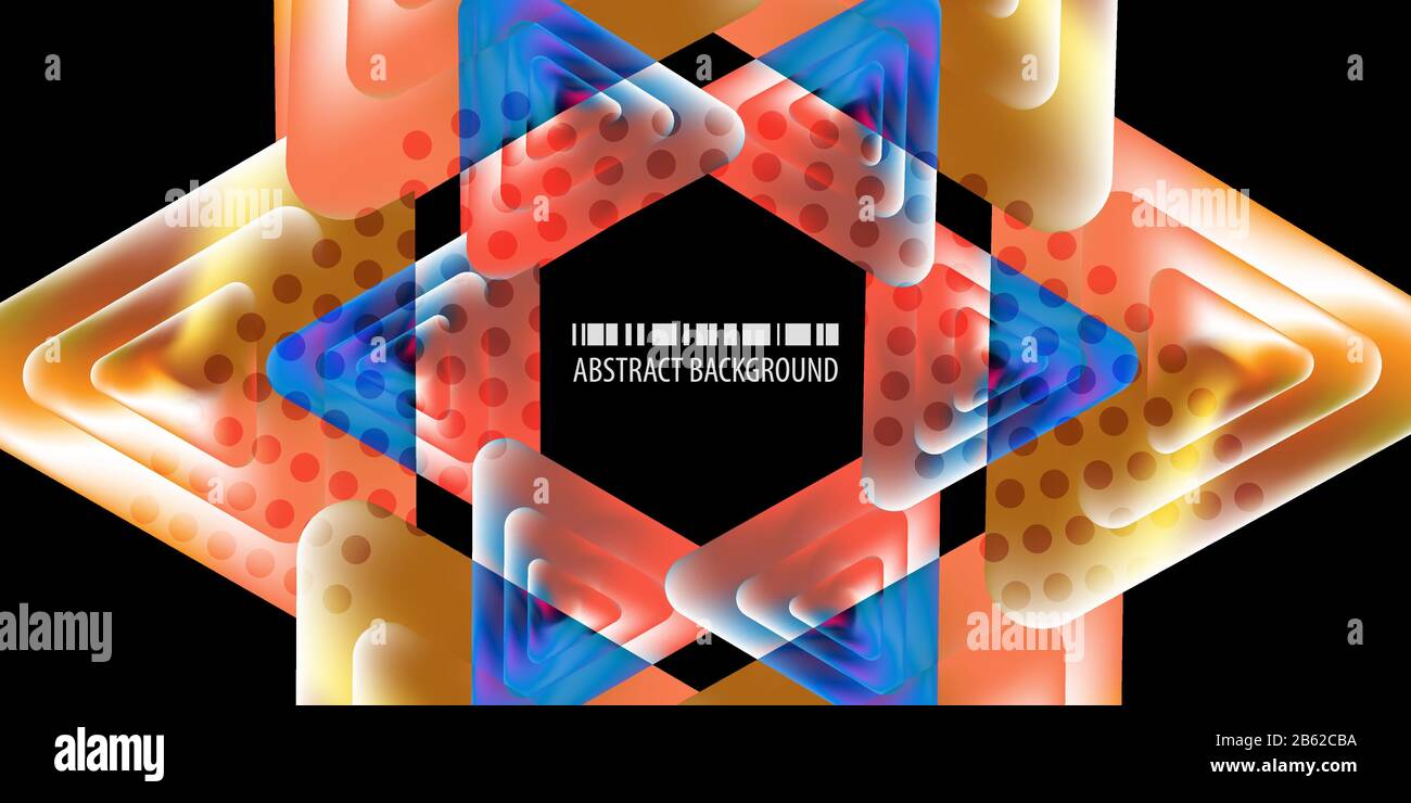 Abstract colorful background template with blended multiple geometric ...