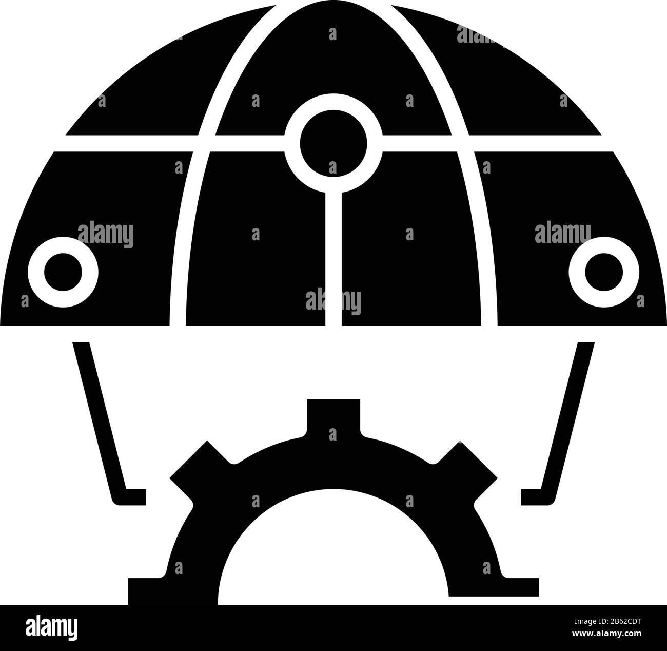 World links line icon, concept sign, outline vector illustration ...
