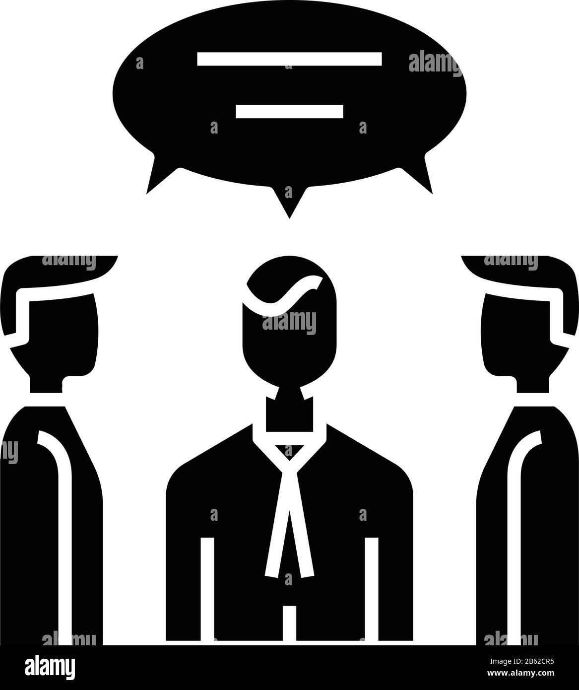 Work conversation line icon, concept sign, outline vector illustration ...