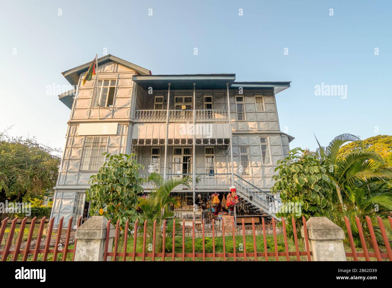 The iron house at sunset in Maputo, Mozambique Stock Photo - Alamy