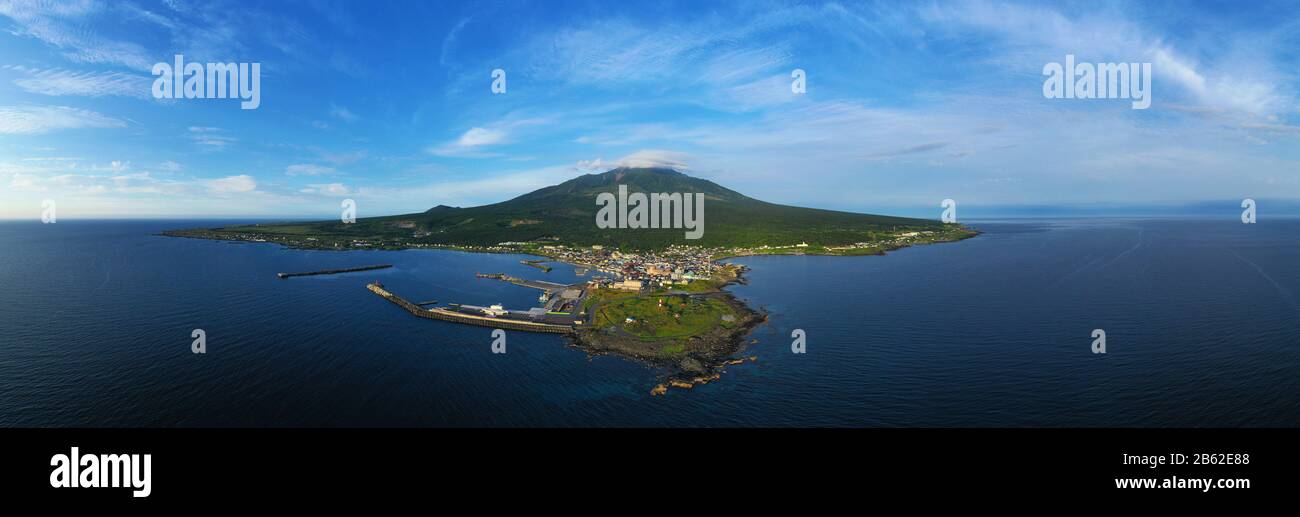 Japan, Hokkaido, Rishiri island, Rishiri town harbour Stock Photo - Alamy